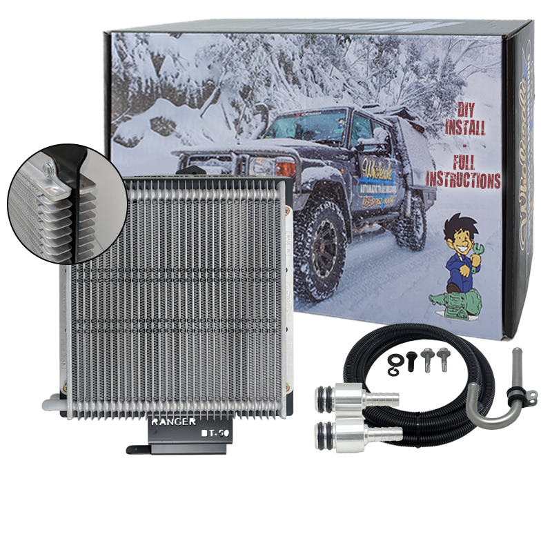 Analogue Trans Temp Gauge & Dual Oil Cooler Kit suit Ford Ranger PX ...