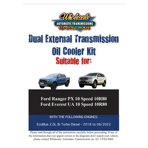 Ford Ranger PX 10 Speed Transmission Cooler Kit | 10R80